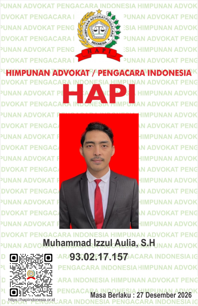 kTPA – Muhammad Izzul Aulia, S.H + HAPI INDONESIA