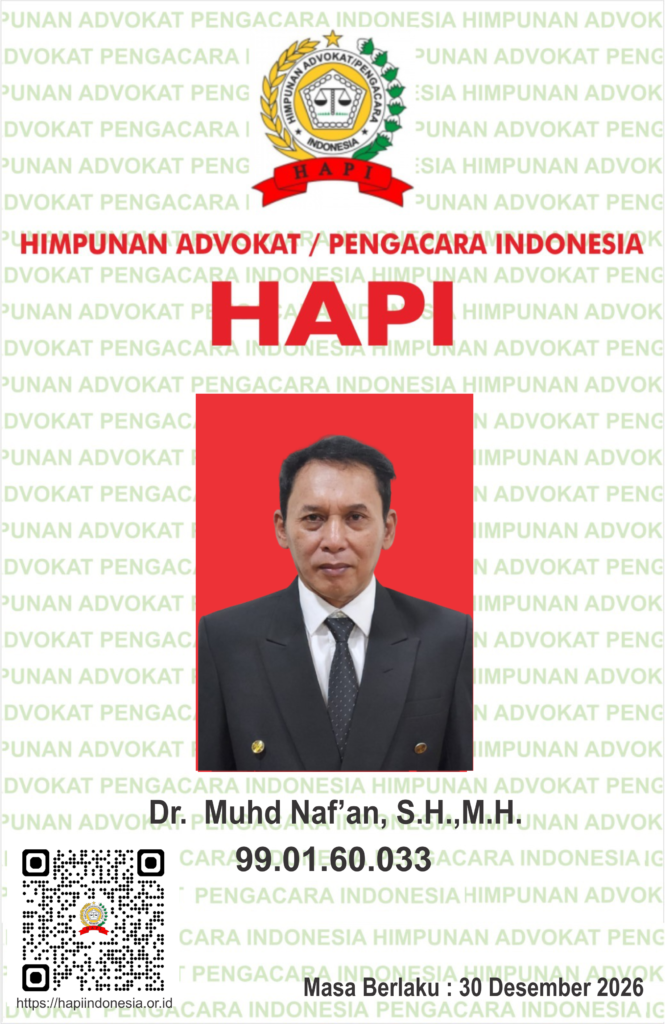 KTPA – dr. Muhd Naf’an, S.h.,m.h + HAPI INDONESIA