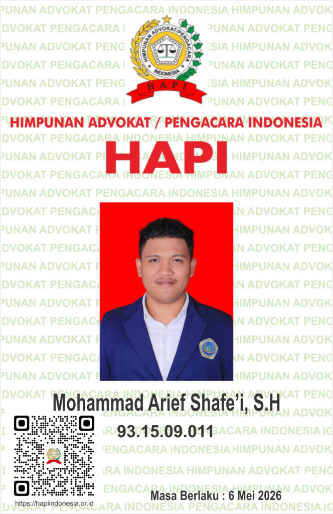 KTPA – Mohammad Arief Shafe’i, S.H + HAPI INDONESIA