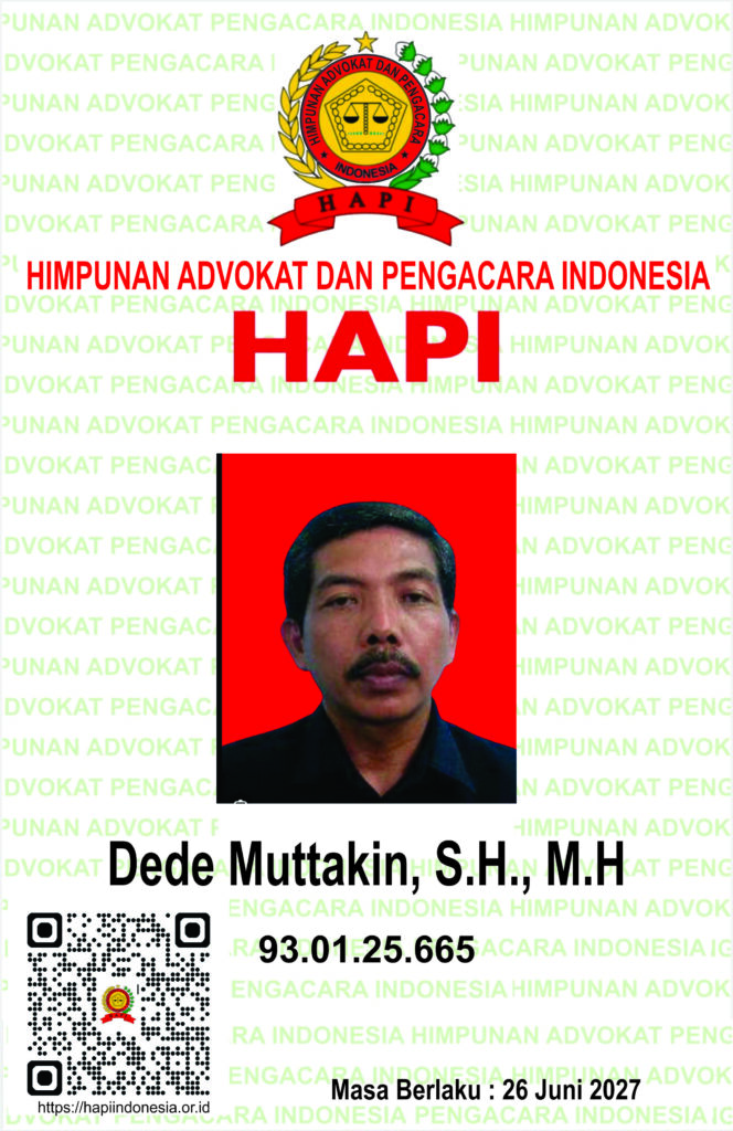 KTPA – H. Dede Muttakin, S.H., M.H. + HAPI INDONESIA