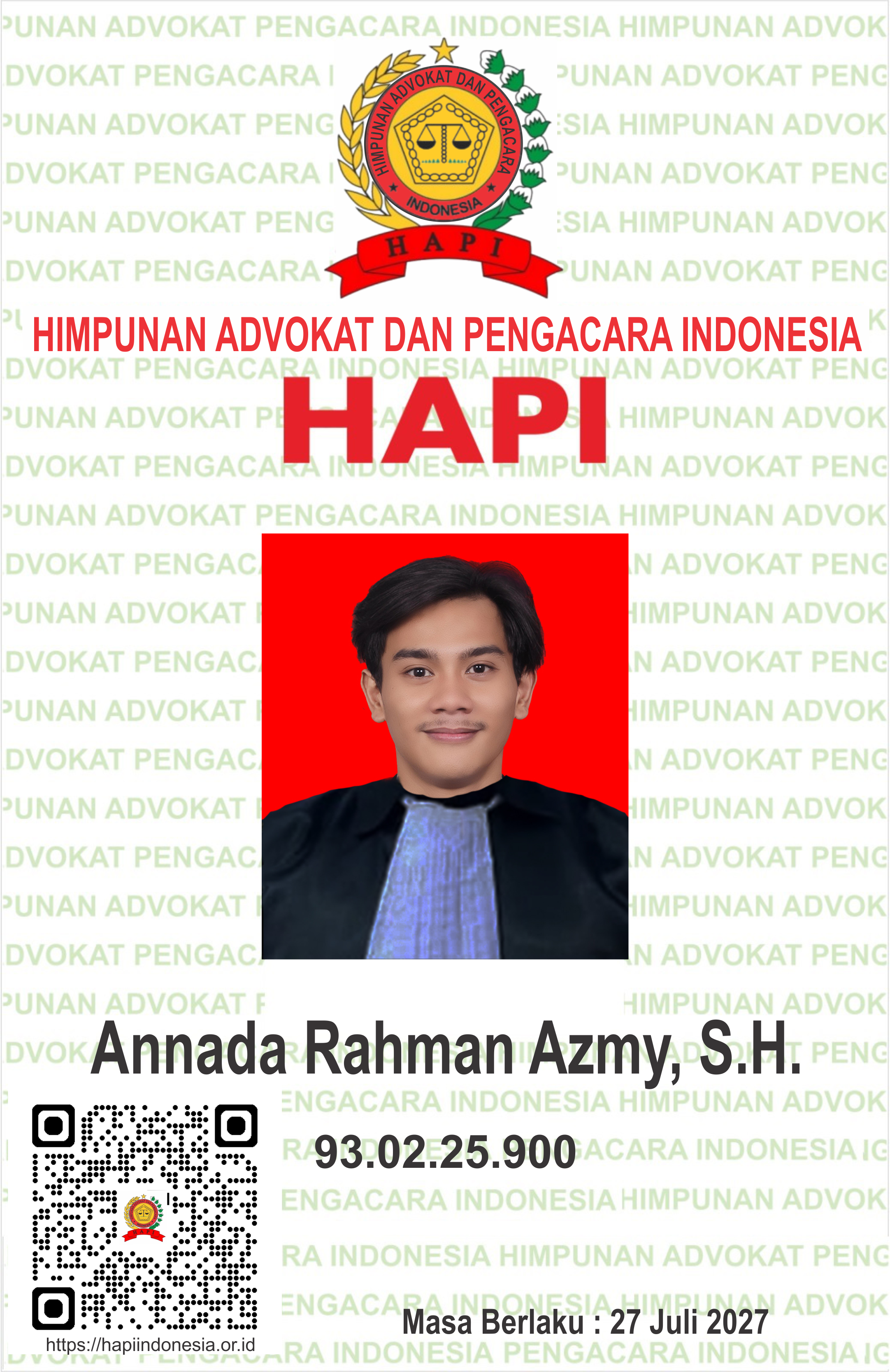 KTPA – Annada Rahman Azmy, S.H. + HAPI INDONESIA
