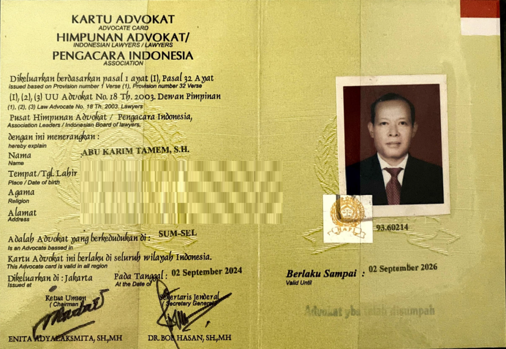 KTPA – Abu Karim Tamem, S.H + HAPI INDONESIA